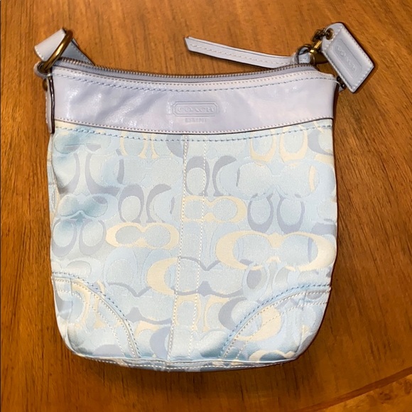 Coach | Bags | Authentic Baby Blue Coach Signature Handbag | Poshmark